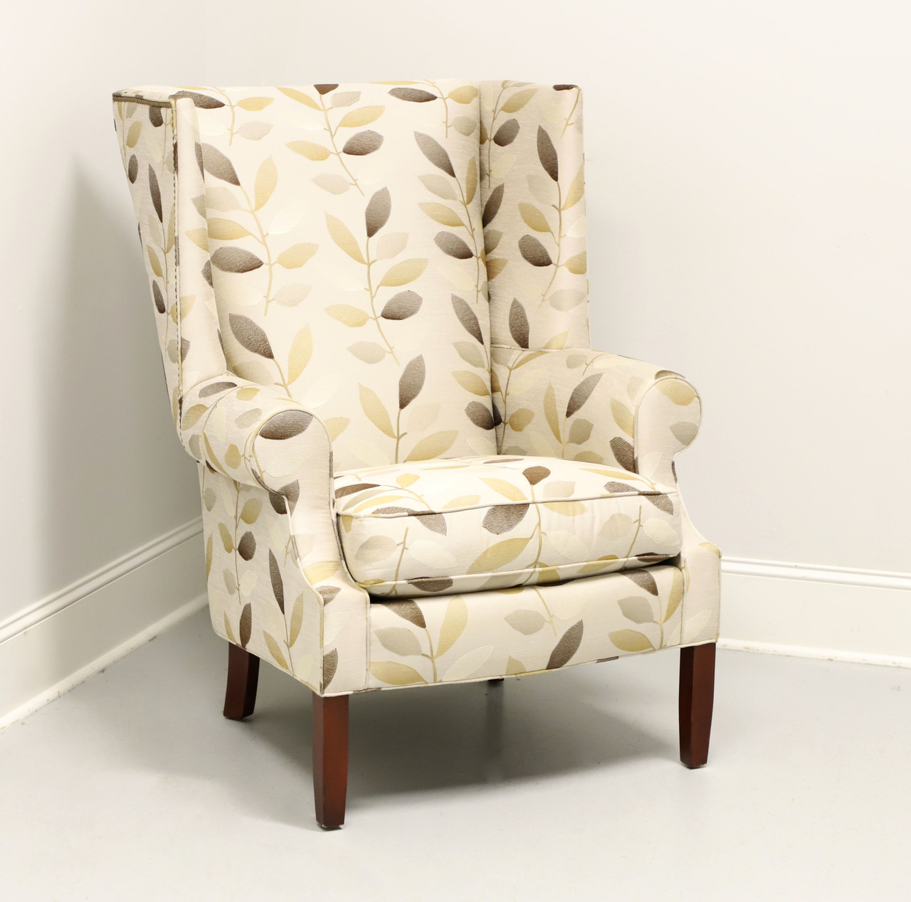 Transitional wingback chair store