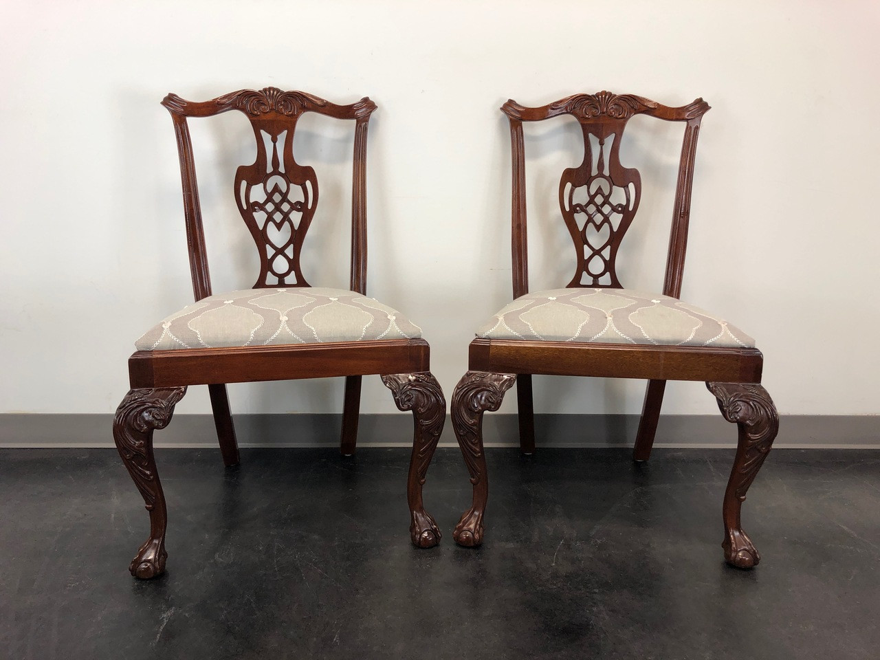 Chippendale ball and claw dining chairs store