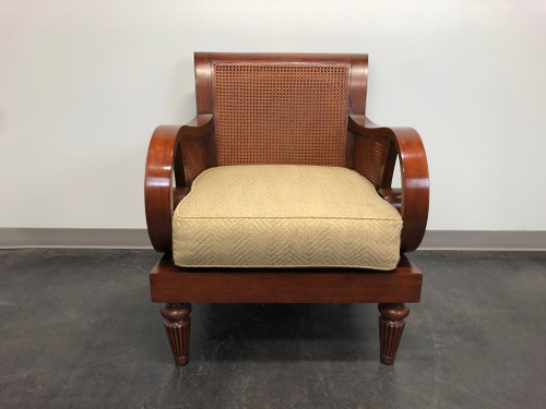 SOLD - ETHAN ALLEN Berwick British Colonial Style Caned Lounge Chair ...