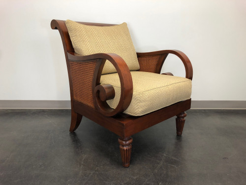 SOLD - ETHAN ALLEN Berwick British Colonial Style Caned Lounge Chair ...
