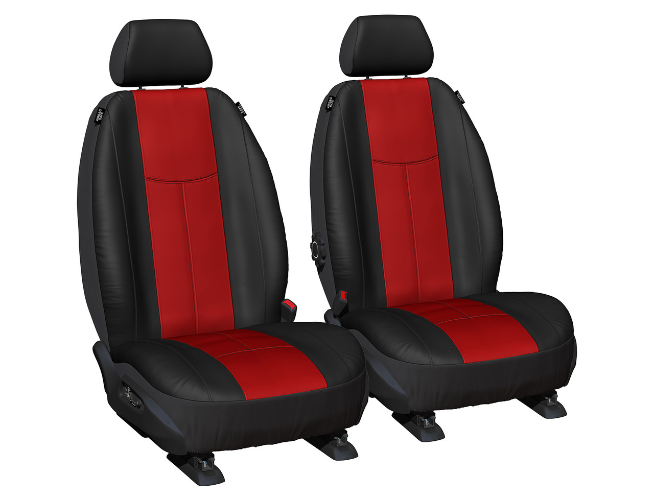 Empire Leather Look Red Car Seat Covers - Custom Made