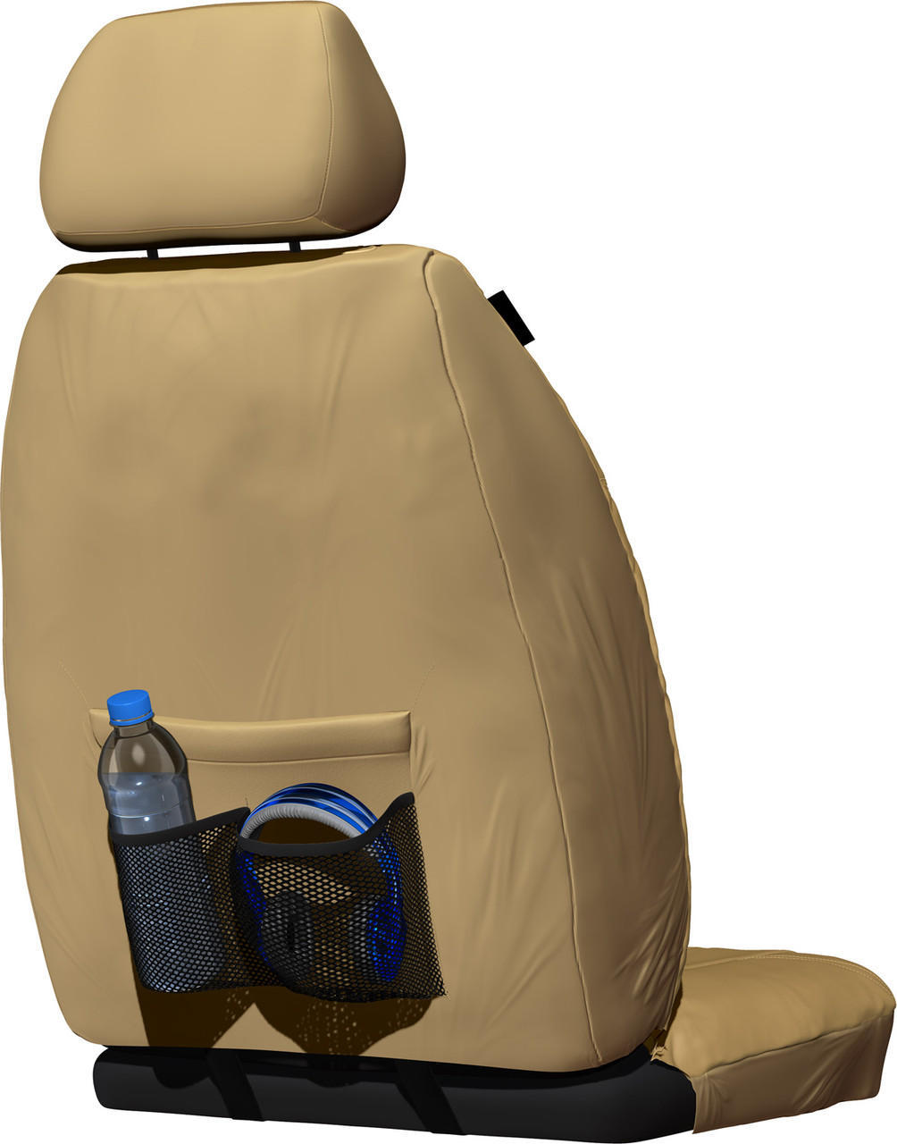 Empire Leather Look Beige Seat Covers - Custom Made Car Seat Covers