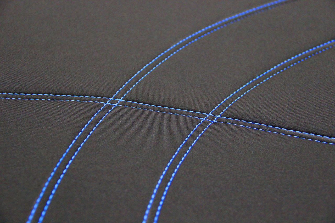 Getaway Neoprene Front Black - Blue Stitch Seat Covers made to fit H6 ...