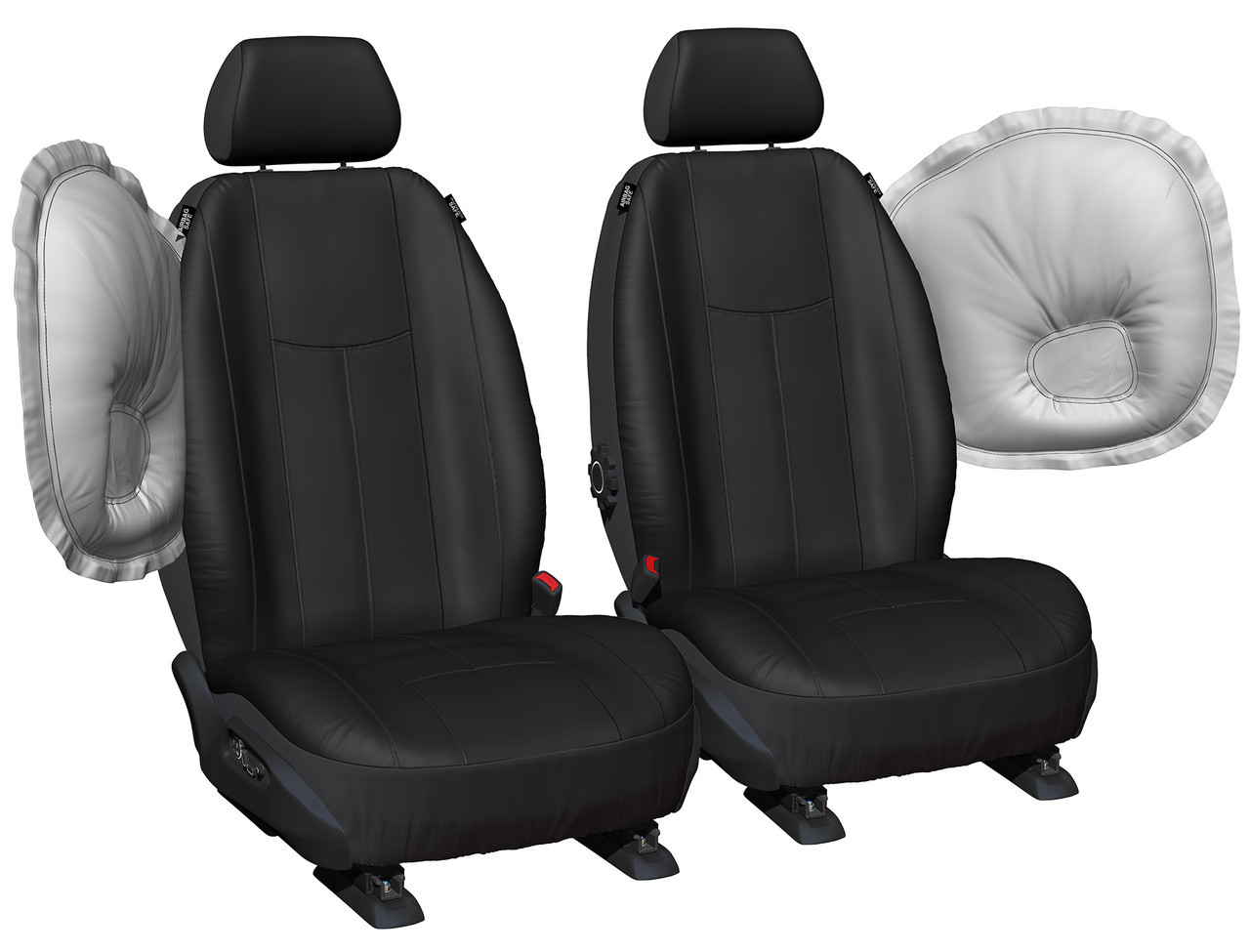 Empire Leather Look Front Black Seat Covers Suits Sportage S, SX 2021 ...