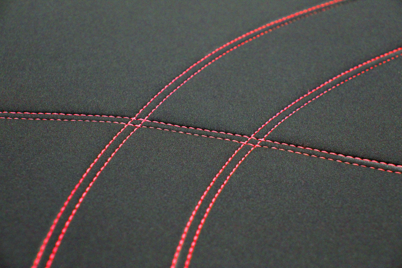 Hyundai Kona SX2 Neoprene Front Seat Covers – Black with Red Stitch ...