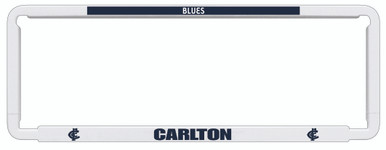 AFL Carlton Blues Car Number Plate Frame - AFL Licensed