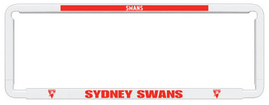 AFL Sydney Swans Car Number Plate Frame - AFL Licensed