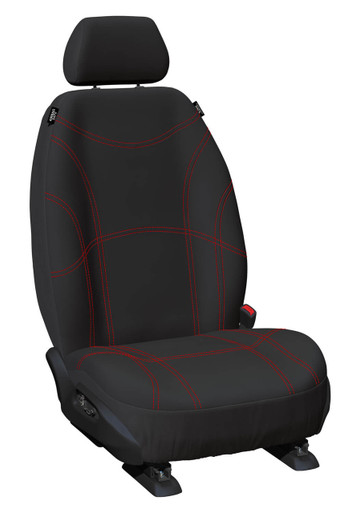 MG HS Seat Covers Getaway Neoprene Black with Red Stitch Front Row 2019 ...