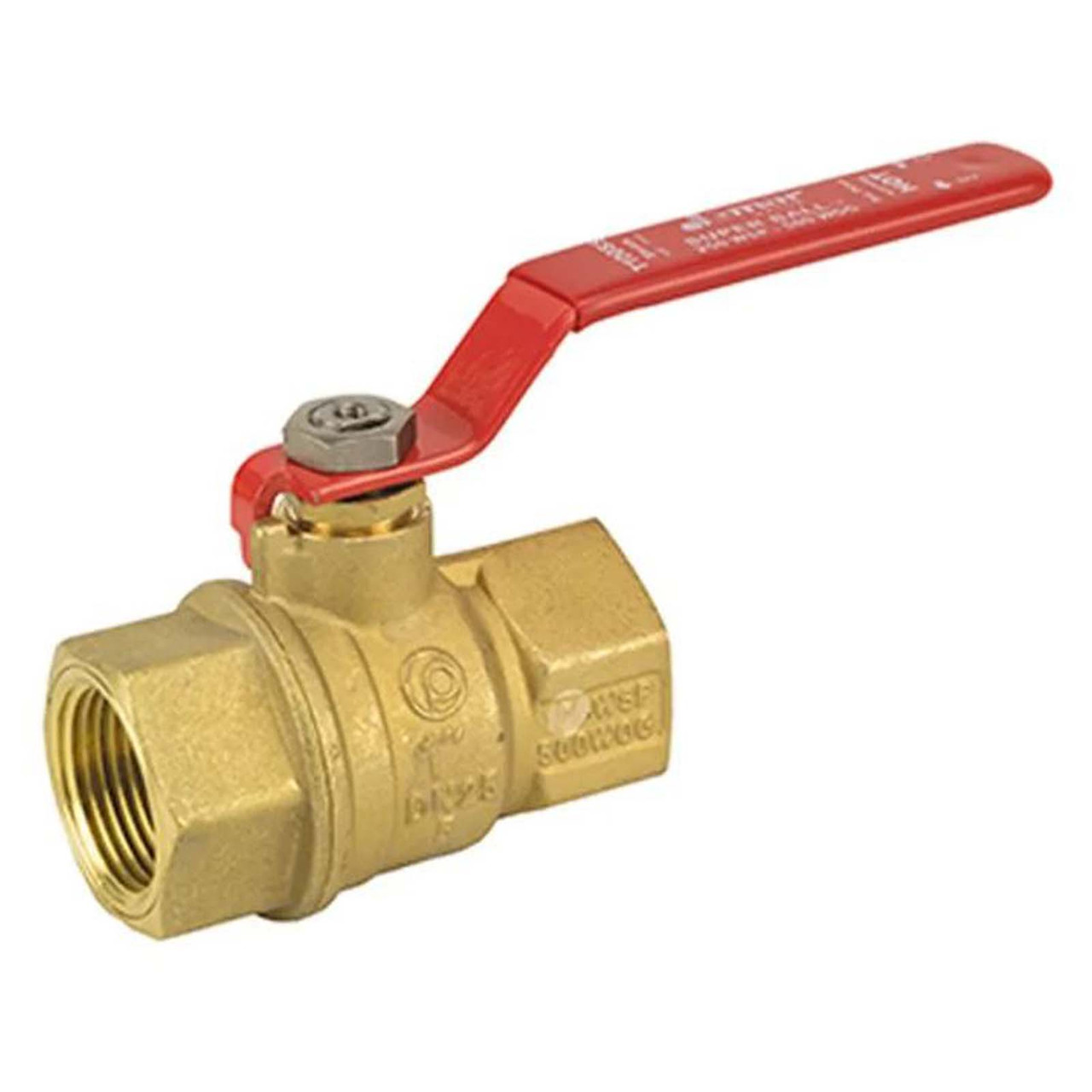 Jomar Valve 100-535 1 Inch Ball Valve, 2 Piece, Full Port, Threaded Connection, Brass, Steam ...