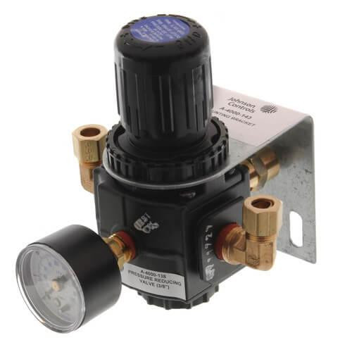 Johnson Controls A-4000-138 3/8" Prv W/Brkt & Gauge 0/30#