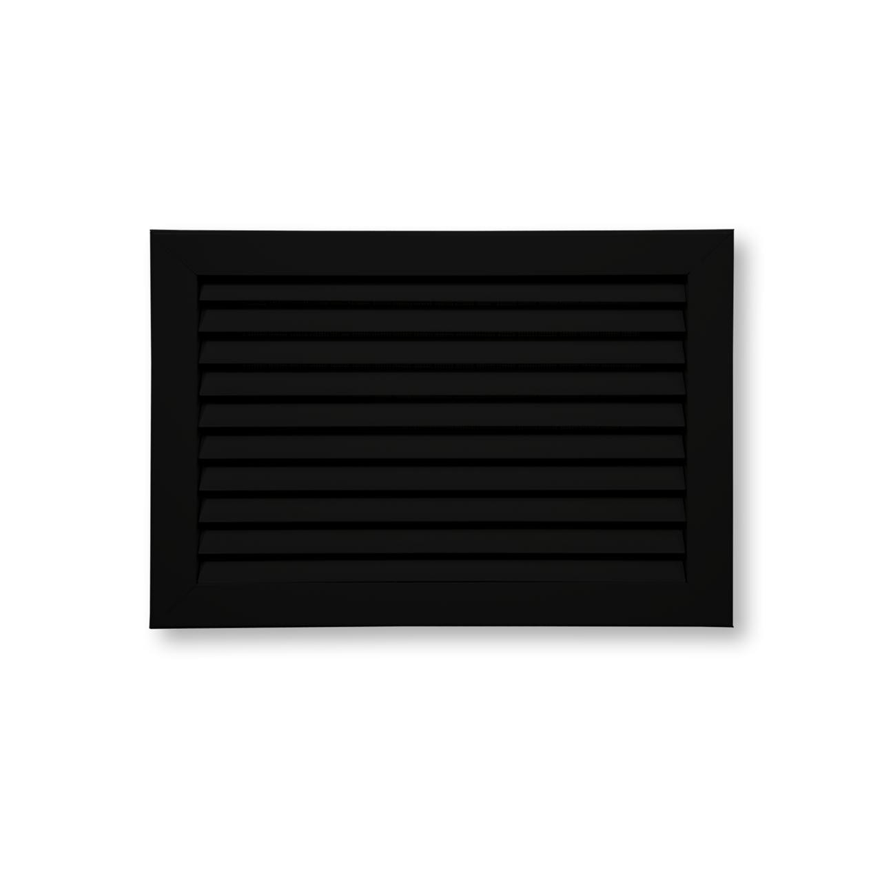 Dayus DALTL-45-30-30-FB 45 Degree Thinline Louver, 30"L X 30"H Hole Opening, Flat Black Finish ...