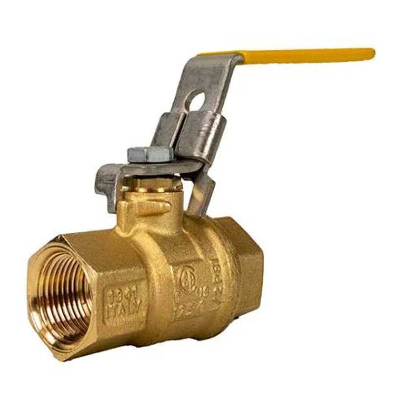 Jomar Valve 100-708-LH 2 Inch Ball Valve, 2 Piece, Full Port, Threaded Connection, Locking ...