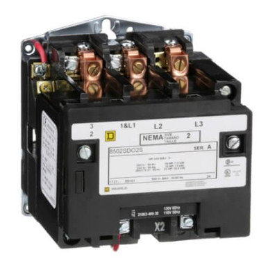 Square D 8502SDO2V02S 120V 3P 45A Sz2 Open Contactor