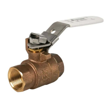 Jomar Valve 200-406SSG-LH 1 1/4 Inch Ball Valve, 2 Piece, Full Port, Threaded Connection, Lead ...