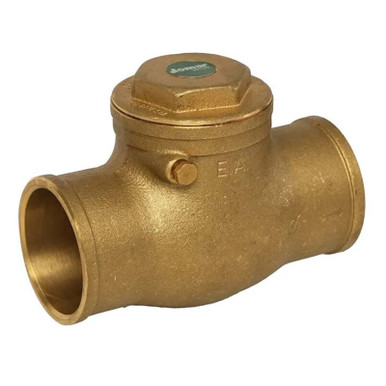 Jomar Valve 105-208G 2 Inch Check Valve, Horizontal Swing, Solder Connection, Lead Free Brass ...