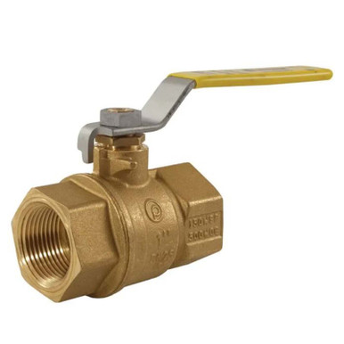 Jomar Valve 100-708 2 Inch Ball Valve, 2 Piece, Full Port, Threaded Connection, Brass, 600 WOG