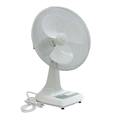 TPI ODF-16 16 Inch Oscillating Desk Fan, White, 3 Speed, 1530 CFM, 120V/1Ph