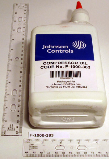 Johnson Controls F-1000-383 32 Oz. Bottle Of Air Compressor Oil Sae30w