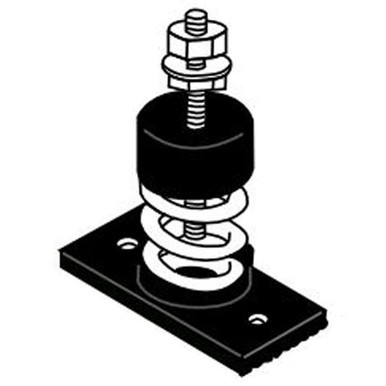 Canarm R-B-8860047 Vibration Isolator, Spring, 100 Lb Rated Load, Red ...