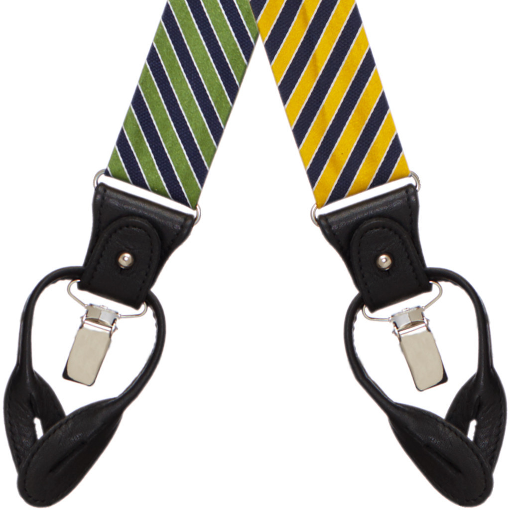 Pinstripe Suspenders - Button | SuspenderStore