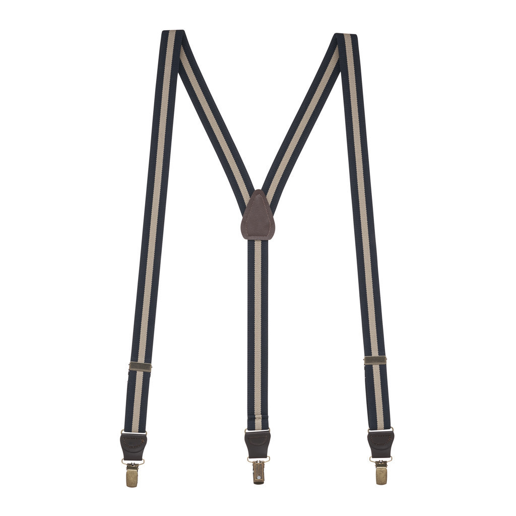 Clip Suspenders, 1-inch Striped | SuspenderStore