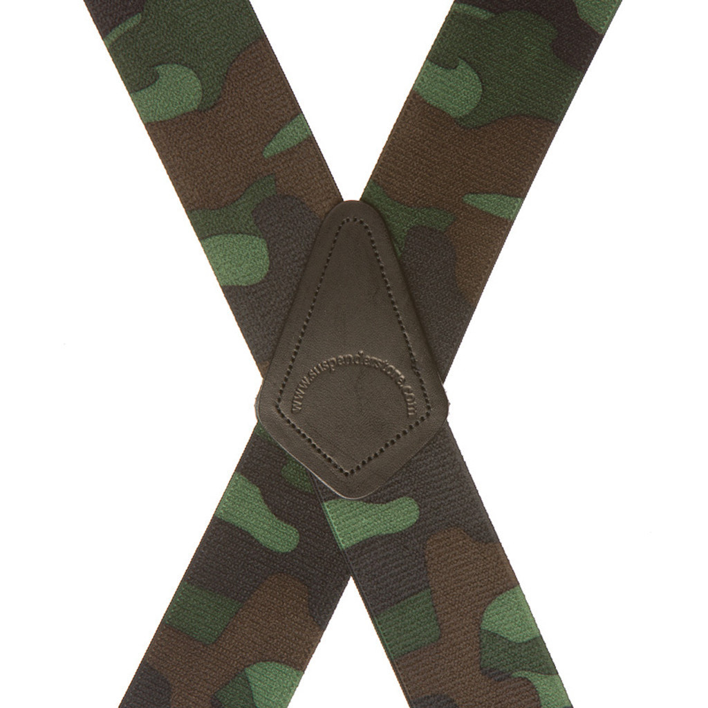 Camouflage Suspenders, Outdoor Suspenders - WOODLAND | SuspenderStore