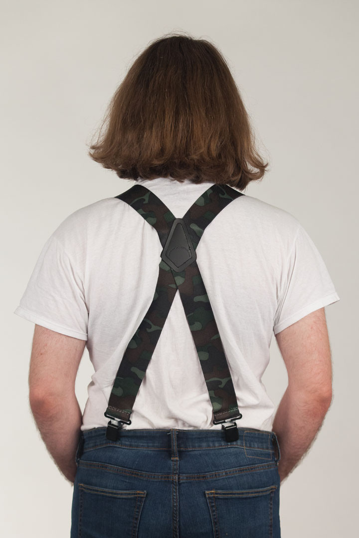 Camouflage Suspenders, Outdoor Suspenders - WOODLAND | SuspenderStore
