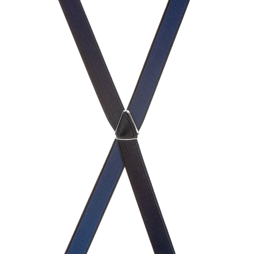 Navy Blue THIN Suspenders - French Satin | SuspenderStore