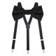 Black 20-Inch Bow Tie and Y-Back Suspenders Set
