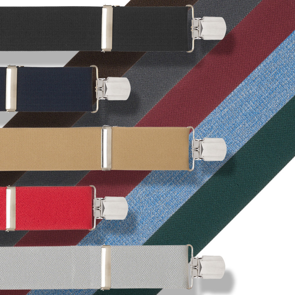 Big & Tall Suspenders - 2 Inch Wide Solid Pin Clip | SuspenderStore