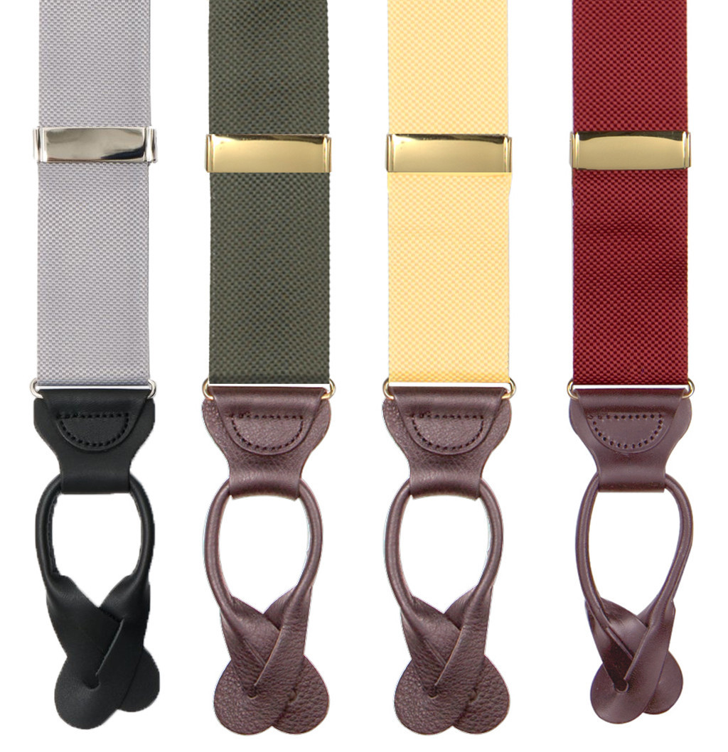 Dress Suspenders, Oxford Cloth Button Suspenders | SuspenderStore