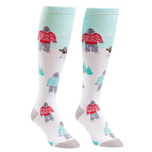 Enchanting Yeti Family Knee-High Socks for Women - Suspender Store