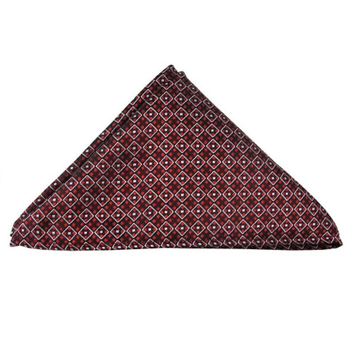 Beacon Pattern Pocket Square Handkerchief Hanky - Deep Red - Suspender ...