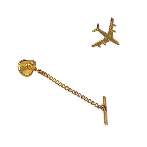 Aviation Airplane Tie Tack - Gold - Suspender Store