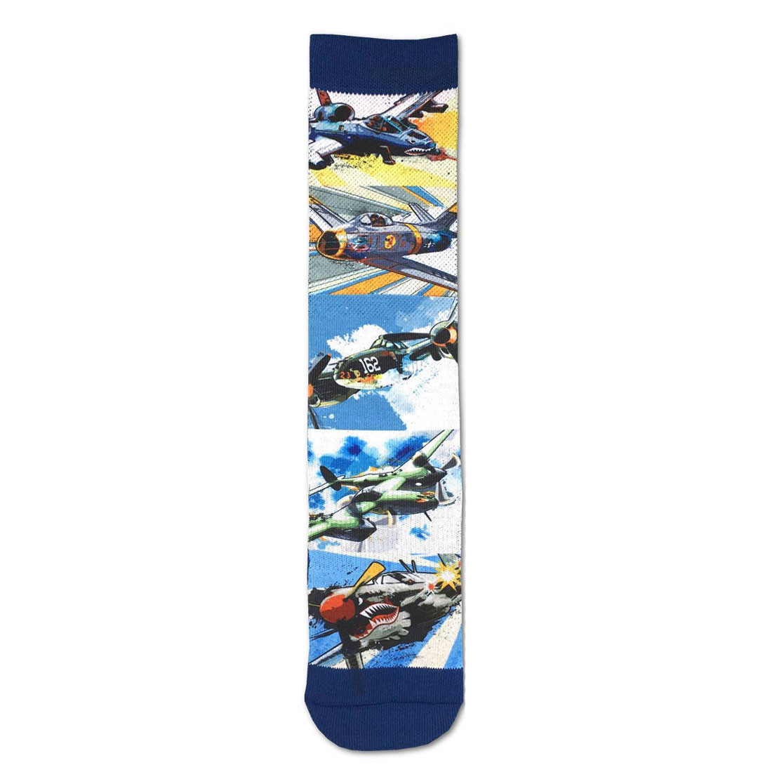 Men's Crew Socks Fighter Jet Airplanes - Purple Leopard Boutique