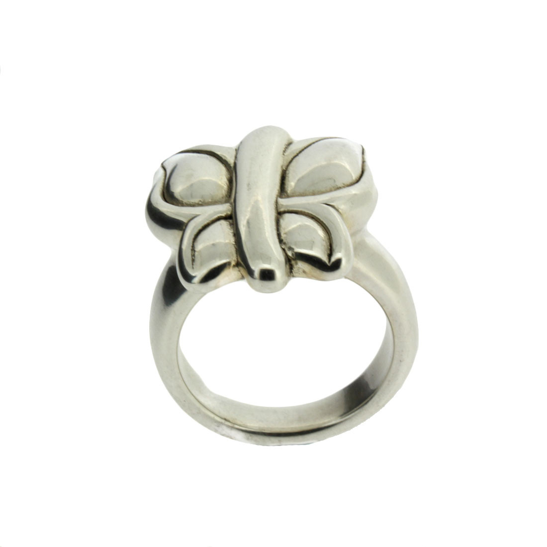 Butterfly Design Sterling Silver Ring - Purple Leopard Boutique