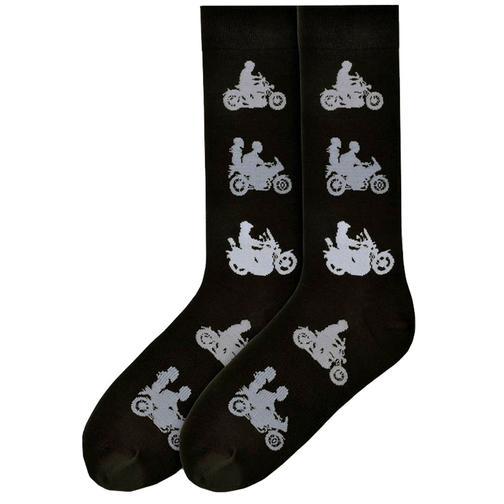 MOTORCYCLE RIDERS MEN'S CREW SOCK | PURPLE LEOPARD BOUTIQUE