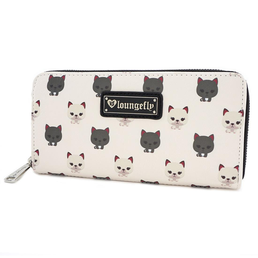 LOUNGEFLY KITTY CAT ZIP AROUND WALLET | PURPLE LEOPARD BOUTIQUE
