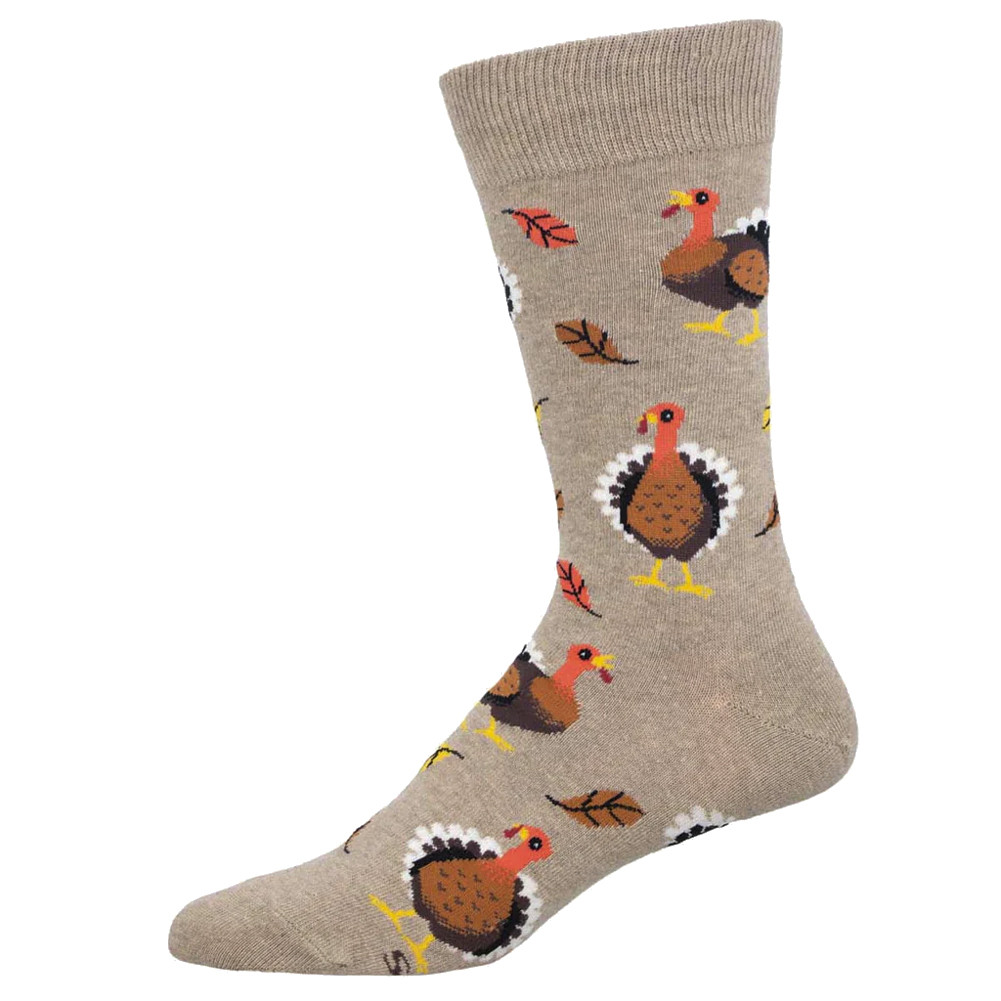 Men's Crew Socks Thanksgiving Turkey Revolution Burnt Orange - Purple ...