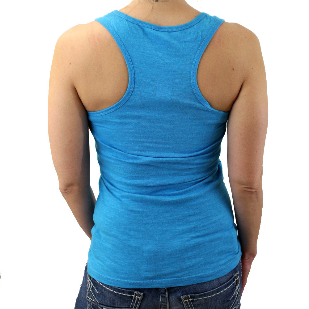 Women's Turquoise Blue Tank Top with 3 Day of the Dead Skulls on Front ...