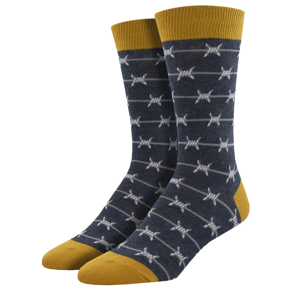 Men's Crew Socks Tyson Punch Out Boxing Blue - Purple Leopard Boutique