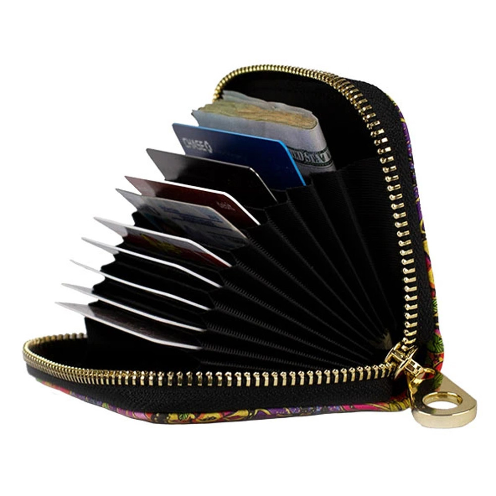 LEOPARD PRINT ZIPPERED WALLET | PURPLE LEOPARD BOUTIQUE