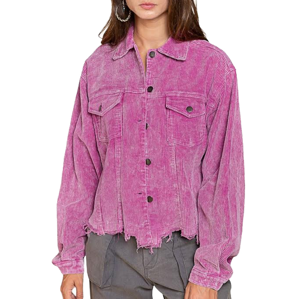 DARK PLUM ACID WASHED SHACKET | PURPLE LEOPARD BOUTIQUE