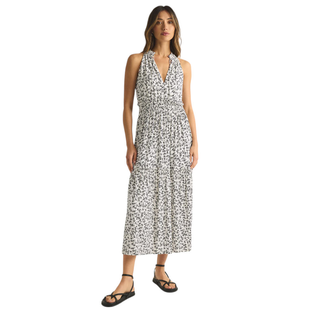 Z SUPPLY RHEA GIA DITSY MIDI DRESS | PURPLE LEOPARD BOUTIQUE