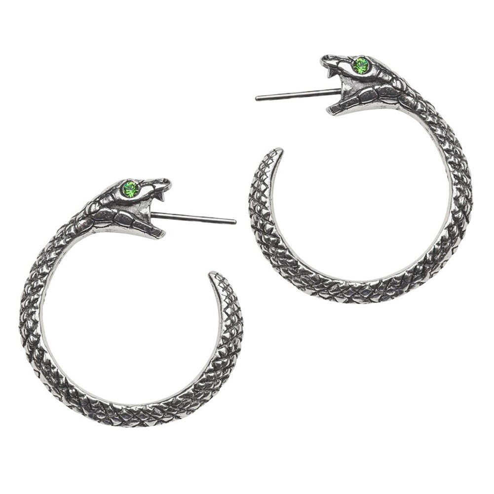 Alchemy Gothic The Sophia Serpent Snake Hoop Earrings Pewter Jewelry ...
