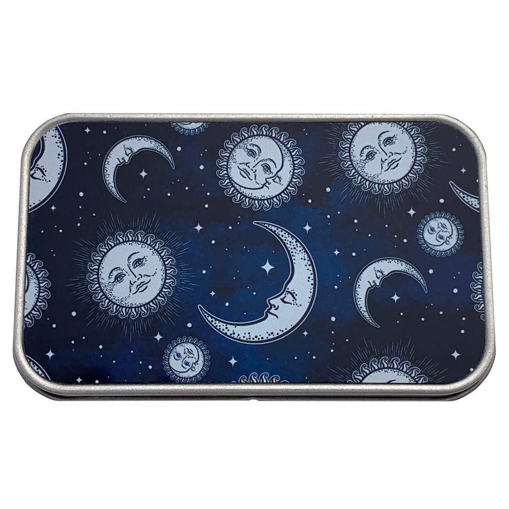 SUN AND MOON METAL TIN STORAGE BOX | PURPLE LEOPARD BOUTIQUE