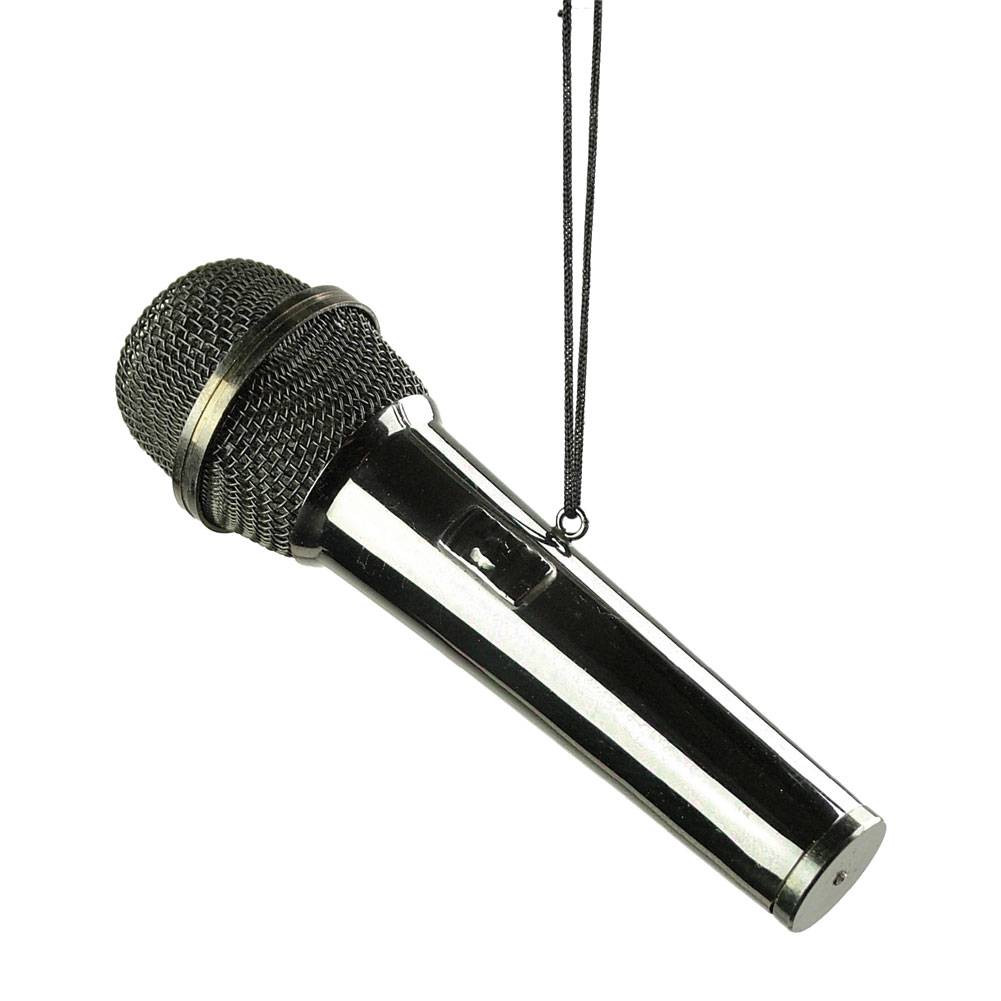 Black Microphone Musical Instrument Christmas Ornament Decoration ...
