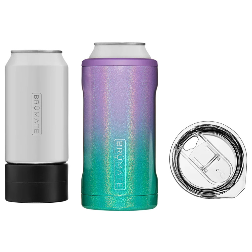BRUMATE GLITTER MERMAID CAN COOLER | PURPLE LEOPARD BOUTIQUE