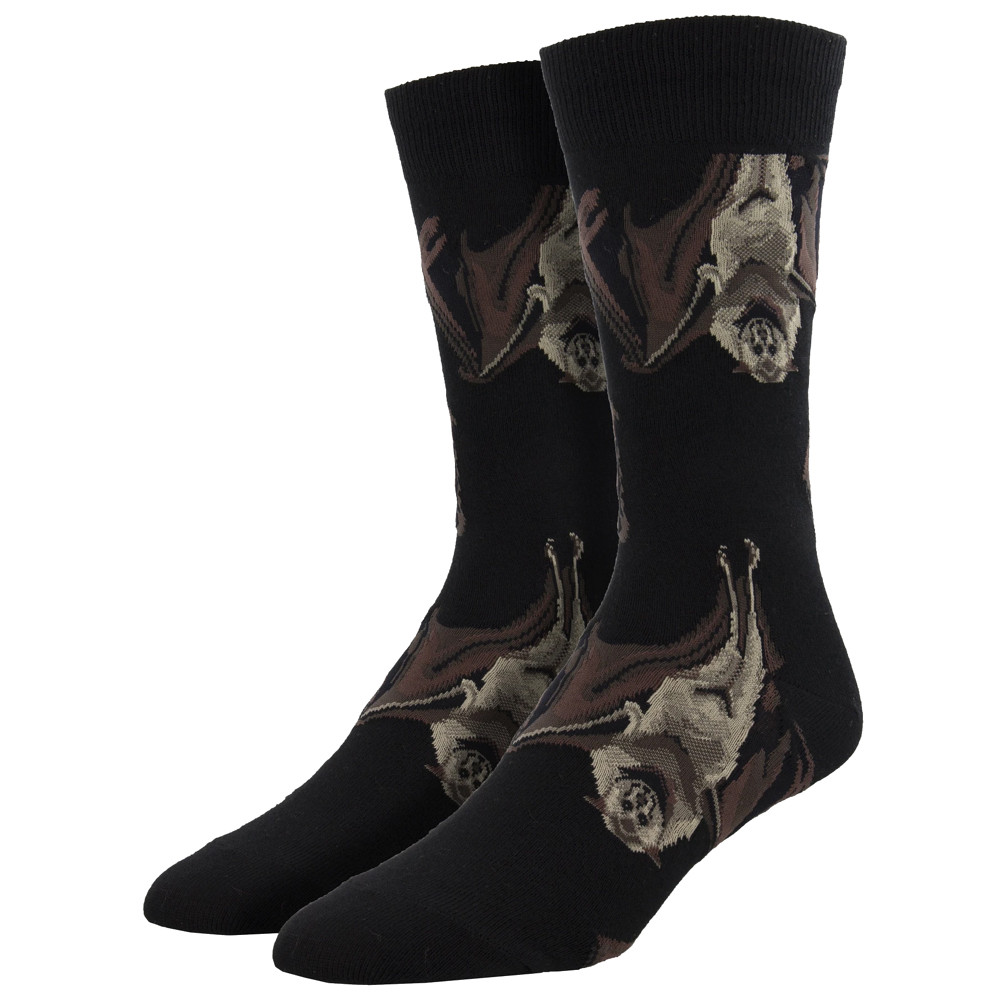 HALLOWEEN BATS MEN'S CREW SOCKS | PURPLE LEOPARD BOUTIQUE