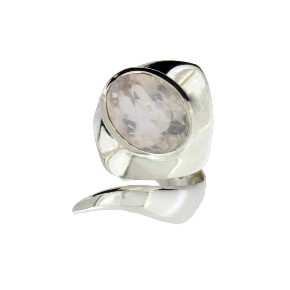 Sterling Silver Faceted Smoky Quartz Ring - Purple Leopard Boutique